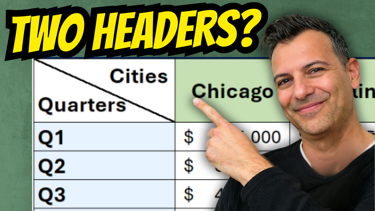 How to Split a Cell into Two Headers in Excel – Mellon Training